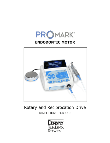 Dentsply Sirona ProMark Endodontic Motor Instructions for use | Manualzz