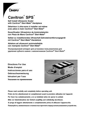Dentsply Sirona Cavitron SPS Self Install Bedienungsanleitung | Manualzz
