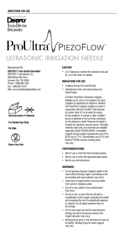 Dentsply Sirona ProUltra PiezoFlow Instructions for use | Manualzz