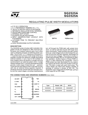 STMicroelectronics SG3525 Datasheet | Manualzz