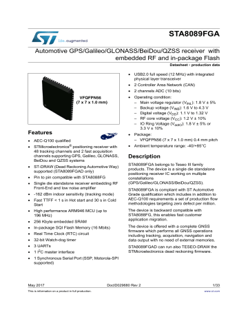 STMicroelectronics STA8089FGA Datasheet | Manualzz