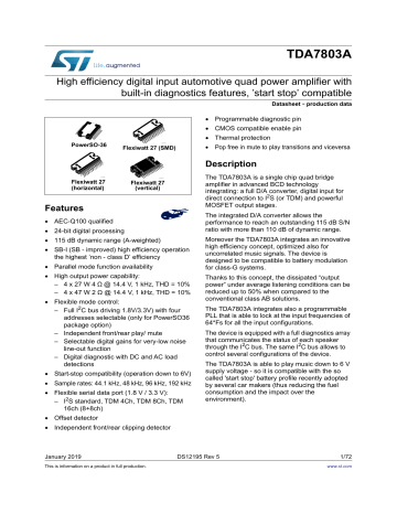 STMicroelectronics TDA7803A Datasheet | Manualzz