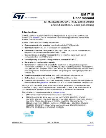 STMicroelectronics STM32CubeMX User Manual | Manualzz