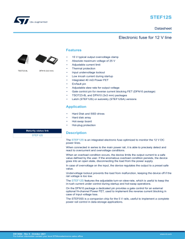STMicroelectronics STEF12S Datasheet | Manualzz