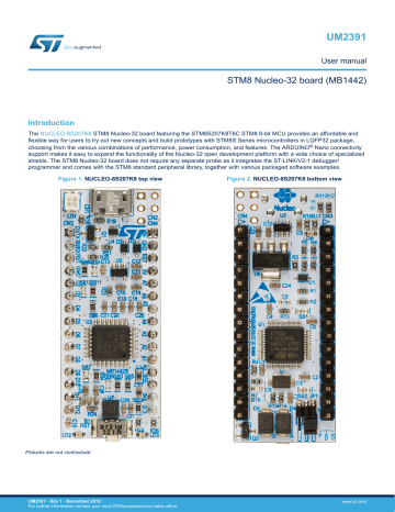 STMicroelectronics NUCLEO-8S207K8 User Manual | Manualzz