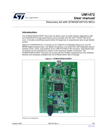 STMicroelectronics STM32F4DISCOVERY User Manual | Manualzz