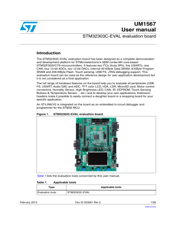 ST-LINK/V2 USB type-B connector (CN5). STMicroelectronics STM32303C-EVAL | Manualzz