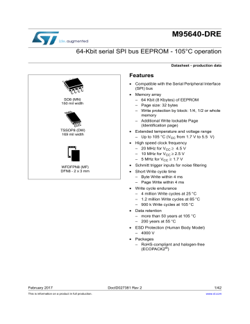 STMicroelectronics M95640-DRE Datasheet | Manualzz