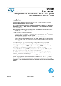 STMicroelectronics X-CUBE-CLD-GEN - User manual