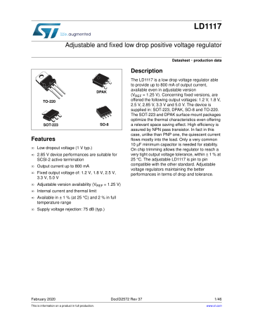 STMicroelectronics LD1117 Datasheet | Manualzz