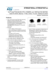 STMicroelectronics STM32F407VG - User manual, Data Sheet