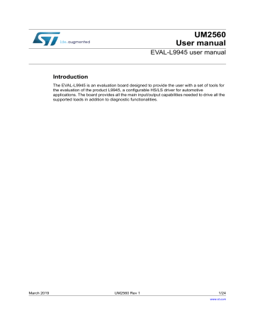 STMicroelectronics EVAL-L9945 User Manual | Manualzz