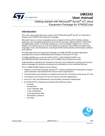 STMicroelectronics X-CUBE-AZURE User Manual | Manualzz