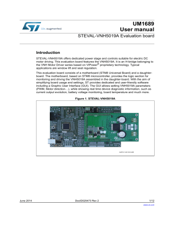 STMicroelectronics STEVAL-VNH5019A User Manual | Manualzz