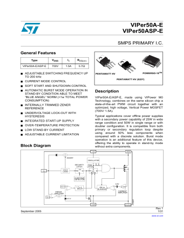 STMicroelectronics VIPER50A-E Datasheet | Manualzz