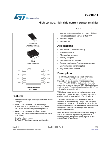 STMicroelectronics TSC1031 Datasheet | Manualzz