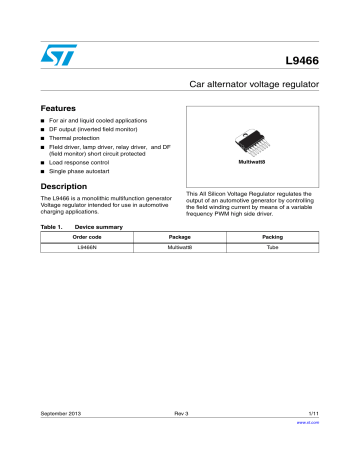 STMicroelectronics L9466 Datasheet | Manualzz