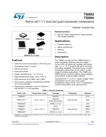 STMicroelectronics TS882 Datasheet | Manualzz
