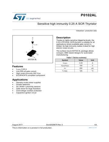 STMicroelectronics P0102AL Datasheet | Manualzz