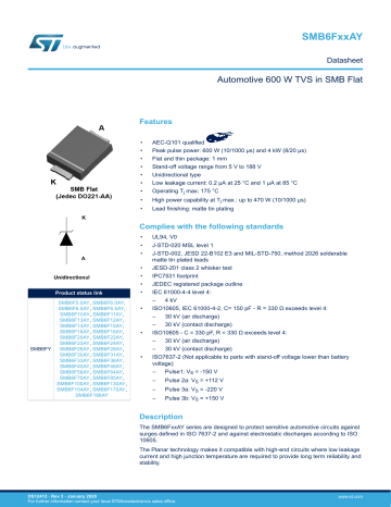 STMicroelectronics SMB6F6.0AY Datasheet | Manualzz