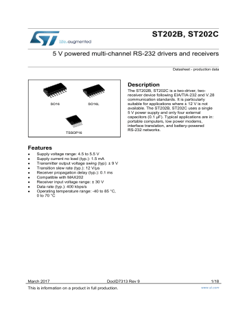 STMicroelectronics ST202C Datasheet | Manualzz