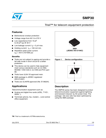 STMicroelectronics SMP30 Datasheet | Manualzz