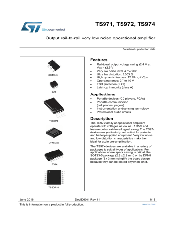 STMicroelectronics TS972 Datasheet | Manualzz