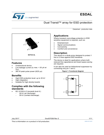 STMicroelectronics ESDAL Data Sheet | Manualzz