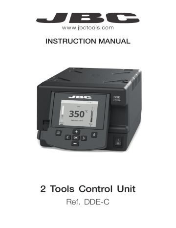 JBC DDU 2-Tool Control Unit Owner's Manual | Manualzz