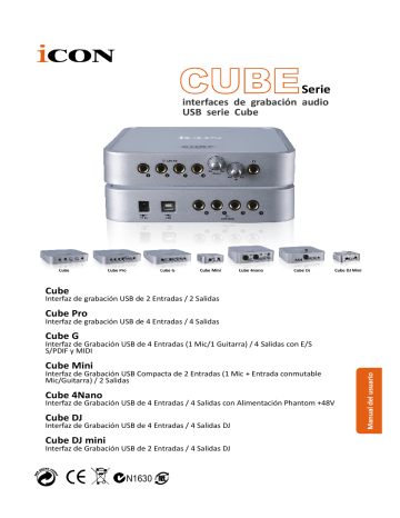 Icon Cube Pro Interface Manual de usuario | Manualzz