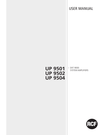 RCF UP 9502 POWER AMPLIFIER UNIT User Manual | Manualzz