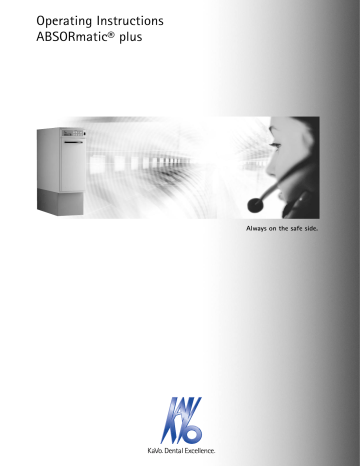 KaVo ABSORmatic plus Instructions for Use | Manualzz