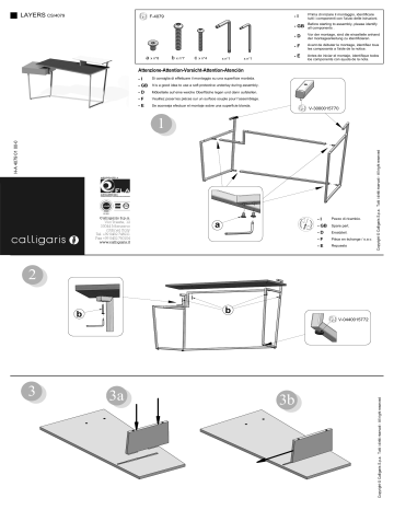 Calligaris LAYERS CS4079 table Assembly Manual | Manualzz