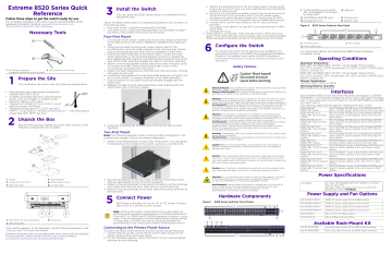 Extreme Networks 8520 Series Quick Reference | Manualzz