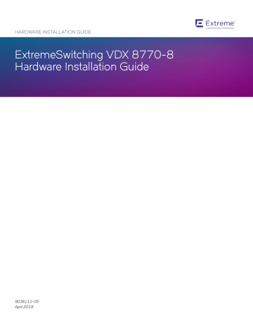 Extreme Networks VDX8770 Installation Guide | Manualzz