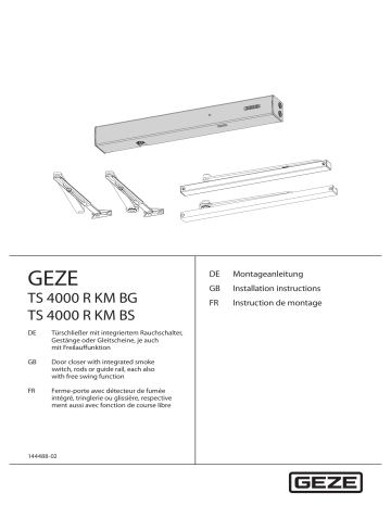 GEZE TS 4000 R Overhead door closer Installation Instructions | Manualzz