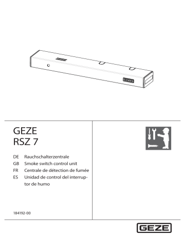 GEZE RSZ 7 Extendable smoke switch control unit Installationsanleitung | Manualzz