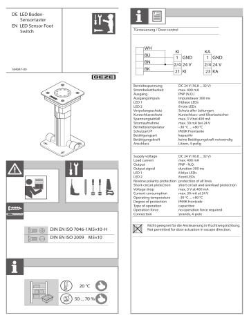 GEZE LED Switch Installation Instructions | Manualzz