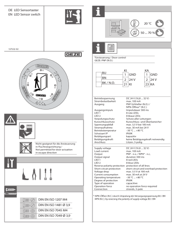 GEZE LED Switch Installation Instructions | Manualzz