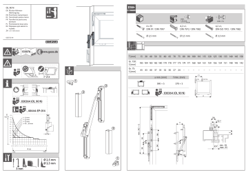 GEZE OL 90 N Surface-mounted fanlight opener Installation instructions | Manualzz