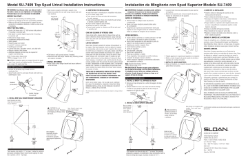 Sloan SU-7409-7419 Installation Instructions | Manualzz