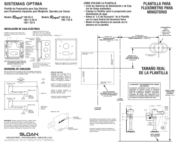 Sloan Royal/Regal/Crown ESS 180/186 Flushometer Guía de instalación ...