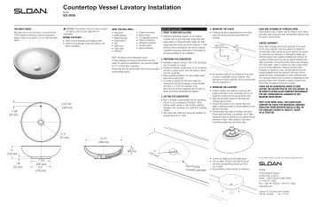 Sloan SS-3036 Sink Installation Instructions | Manualzz