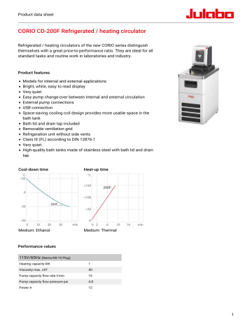Julabo CORIO CD-200F Data Sheet | Manualzz