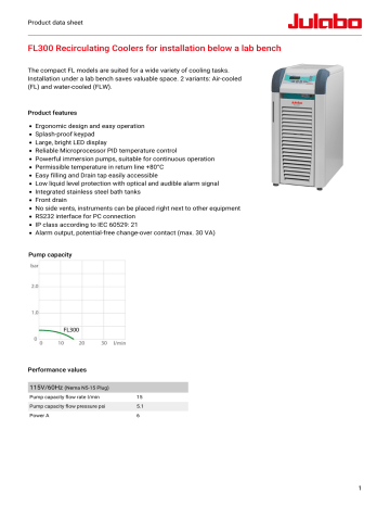 Julabo FL300 Data Sheet | Manualzz
