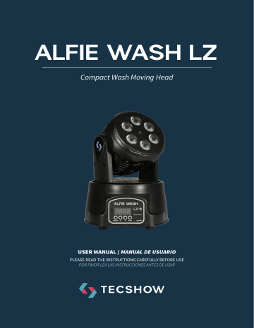 TECSHOW Alfie Wash LZ Wash moving head Owner's Manual | Manualzz