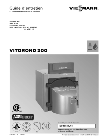 Viessmann Main Boiler Documentation Vitorond 200, VD2A Guide | Manualzz