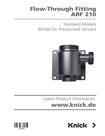 Knick ARF 210 Flow-Through Fitting Owner Manual | Manualzz