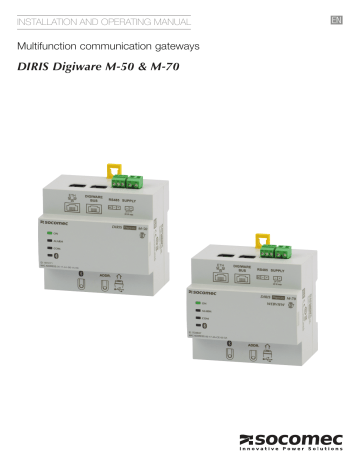 Socomec DIRIS Digiware M Operating instructions | Manualzz