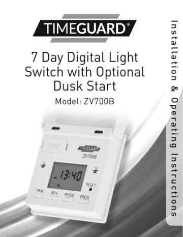 Timeguard ZV700B Instructions | Manualzz